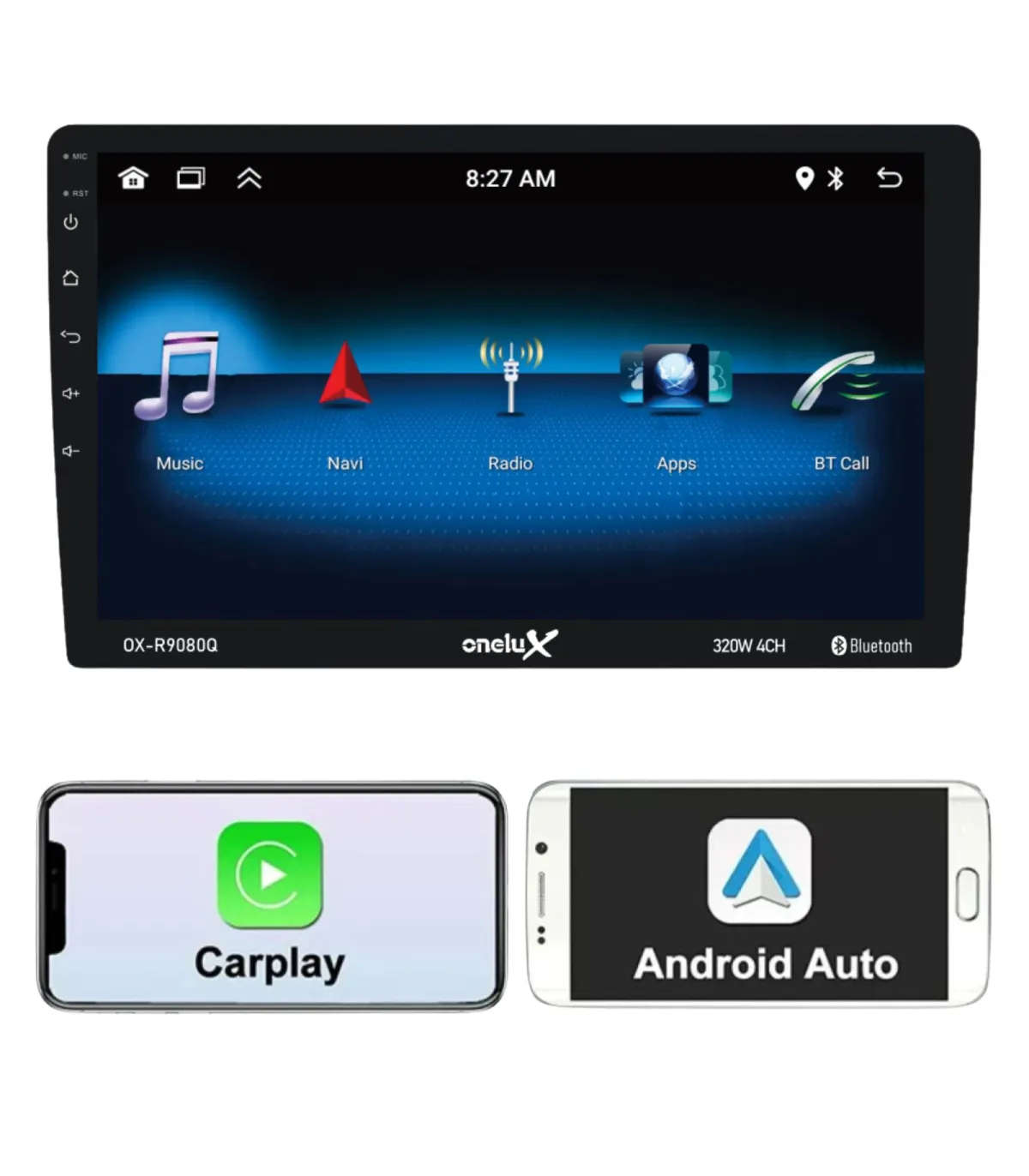 Radio Onelex OX-R9080Q 9" QLED | CarPlay & Android Auto | 4GB RAM