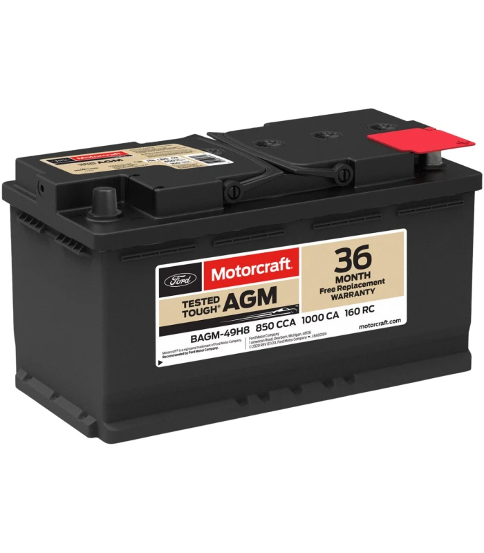 Batería Motorcraft BAGM-49H8 AGM | Grupo 49/H8 | 8 Años Garantía | AF