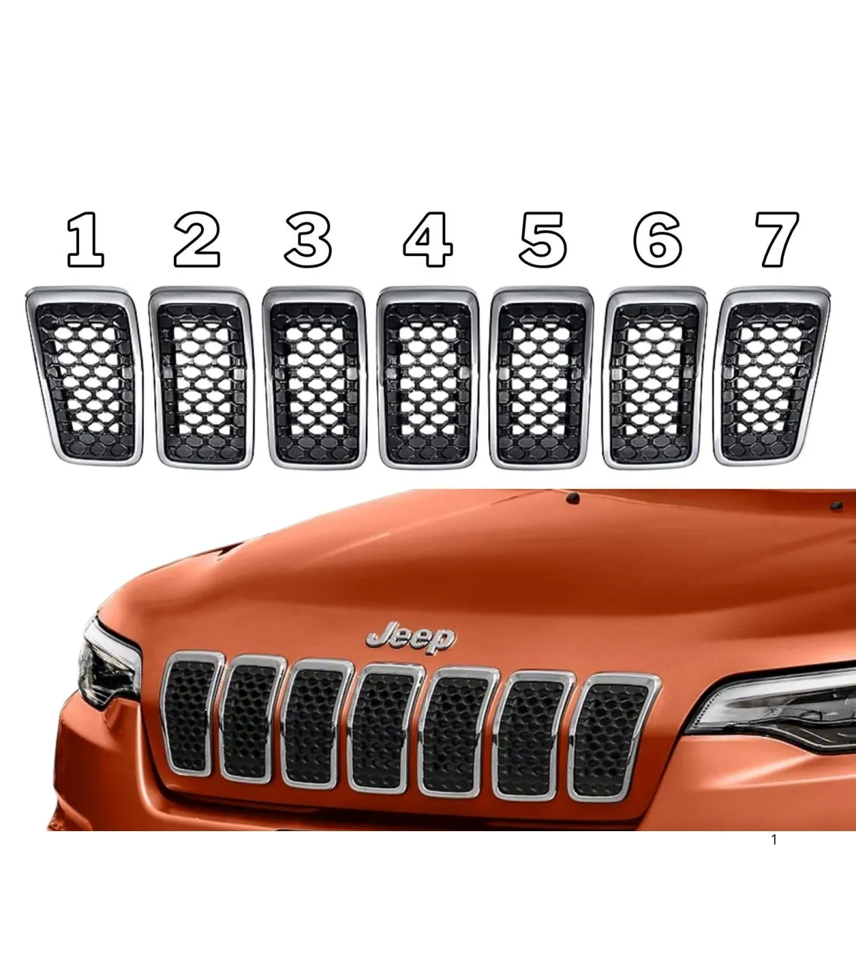 Parrilla Bonete | Jeep Cherokee Latitude 2019 - 2022