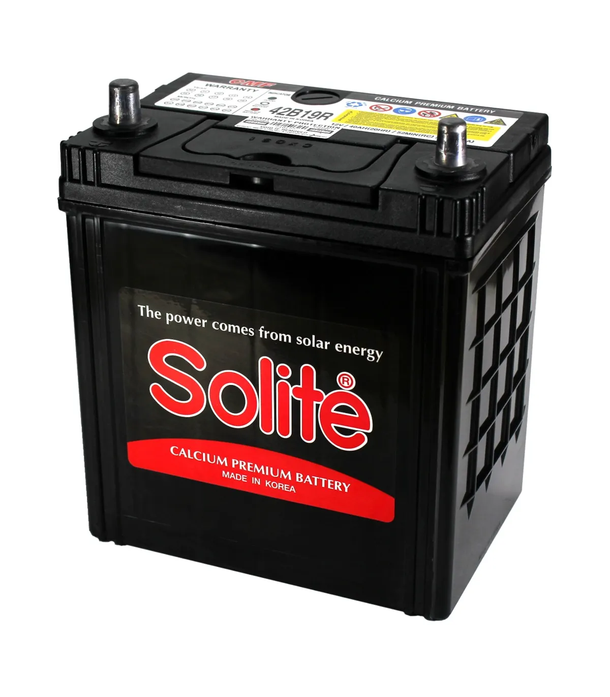 Batería Solite 55B24R Grupo 51 | Polo Fino | 48 Meses Garantía